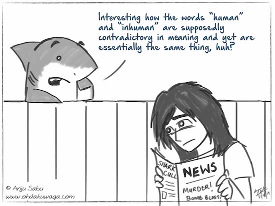 "Oh, Dakuwaqa!" - The Shark comics and cartoons: How "human" is "inhuman"?