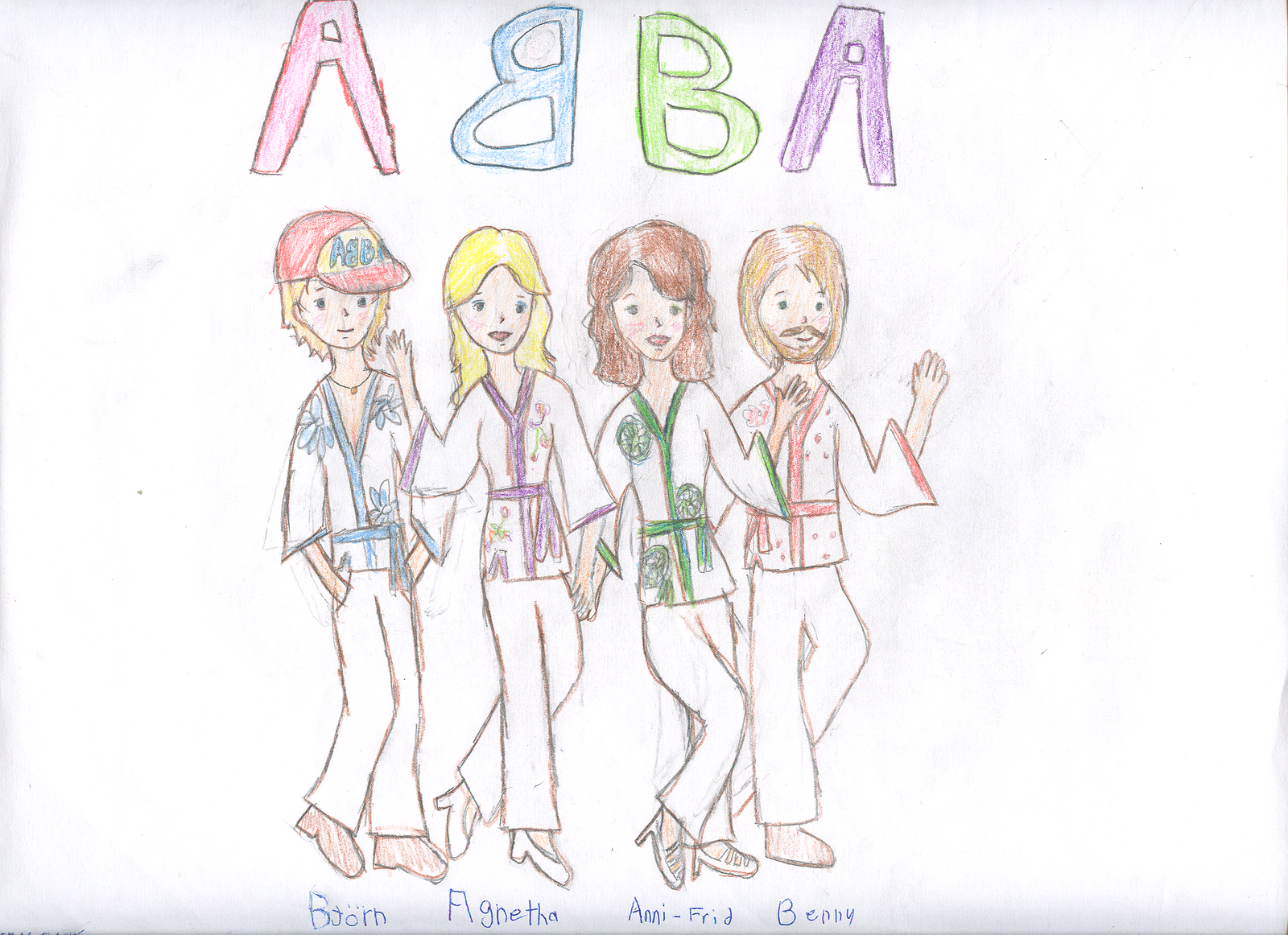 ABBAFan456's Blog: "1976 Doodle" Drawing