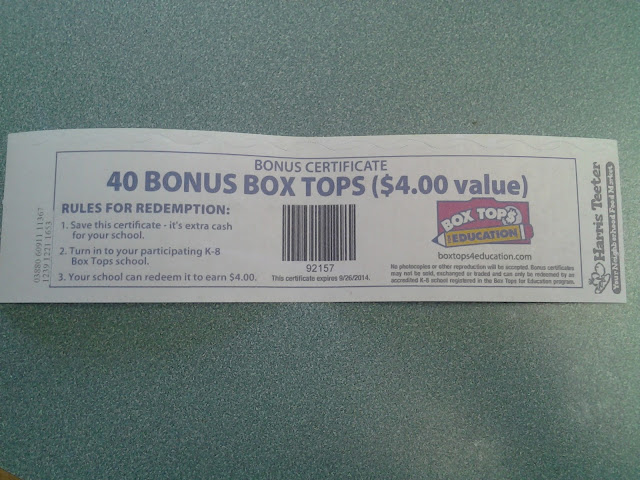 My Triples Harris Teeter Shopping Trip and Bonus Box Tops! | Loudoun ...