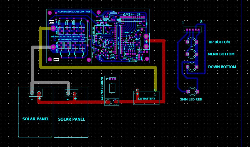 ACEsolutions: SOLAR CHARGE CONTROLLER USING PIC16F876A (ZERO DROP)