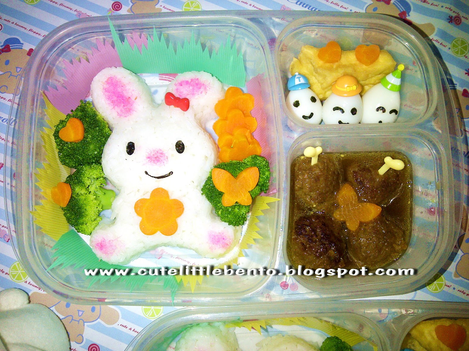 Cute Little Bento: Cute Bunny ,,, Bento # 025