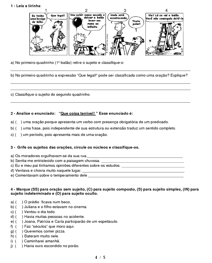 ATIVIDADES DE PORTUGUÊS 7° ANO EXERCÍCIOS PROVAS AVALIAÇÕES XV Língua ...