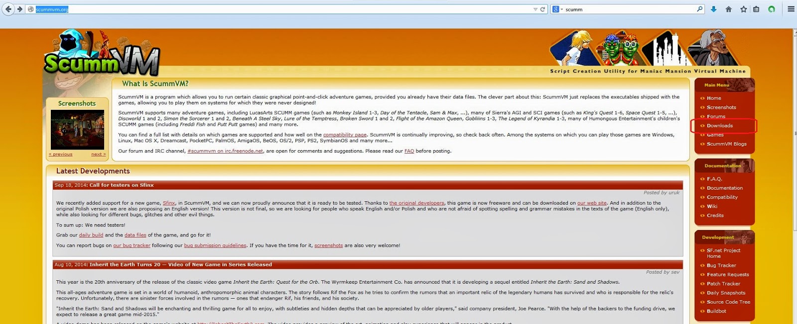 Juegos Rescatados: ScummVM [SCUMM]