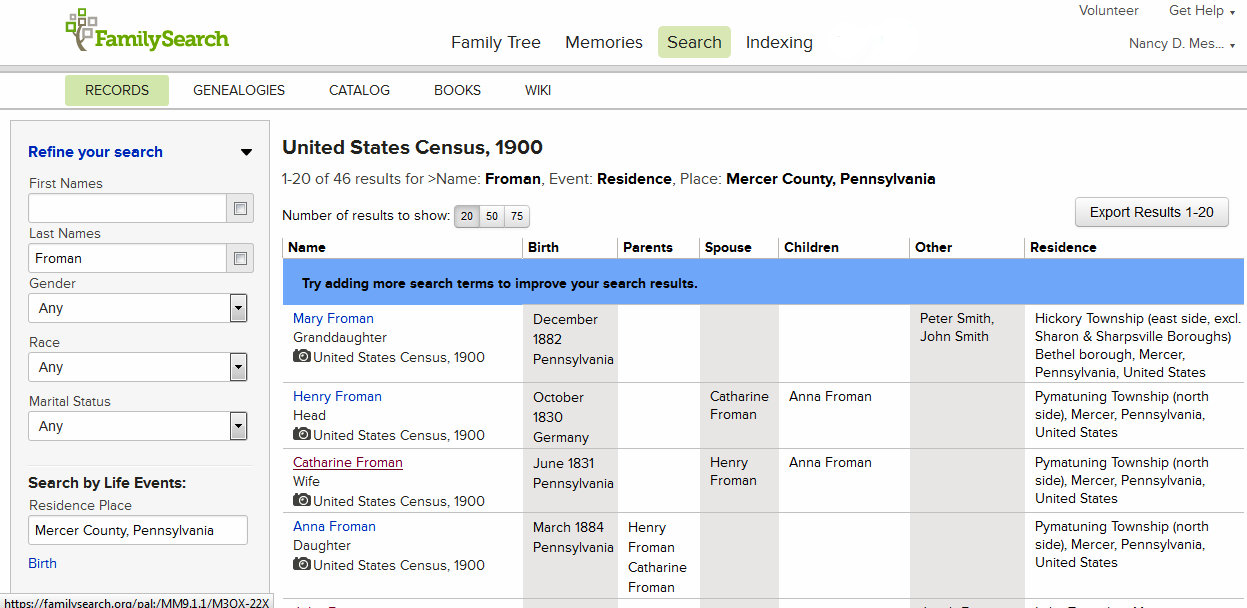 My Ancestors and Me: How to Browse the U.S. Census on FamilySearch ...
