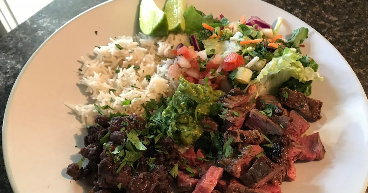 The Reflecting Pond: Carne Asada with Beans, Rice and Greens