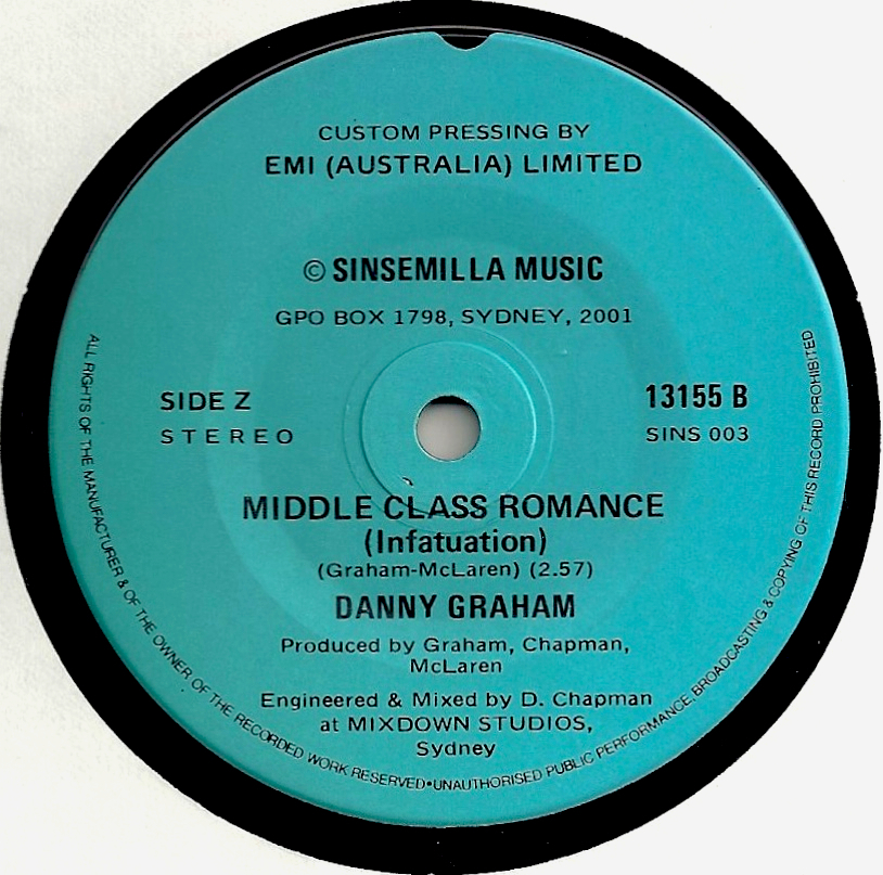 Wallaby Beat: Danny Graham LP Sinsemilla SINS-0001/YPRX-1620, 1980