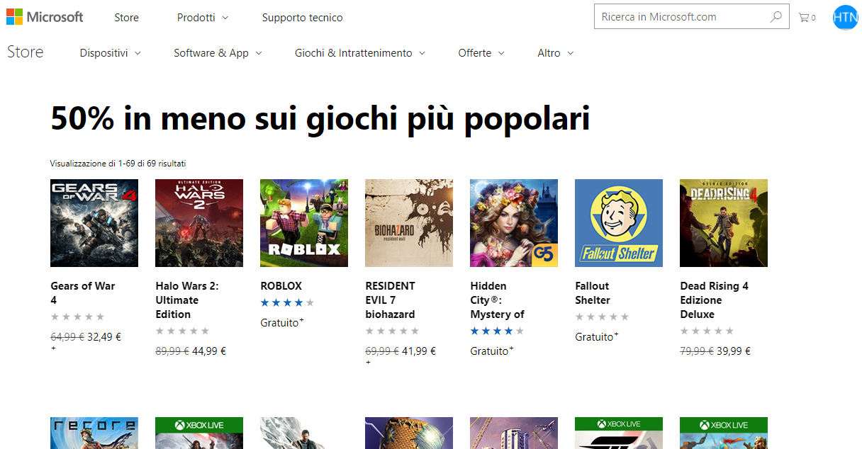 Offerte speciali sui giochi Microsoft Store | -50% per festeggiare l ... Offerte speciali sui giochi Microsoft Store | -50% per festeggiare l ...