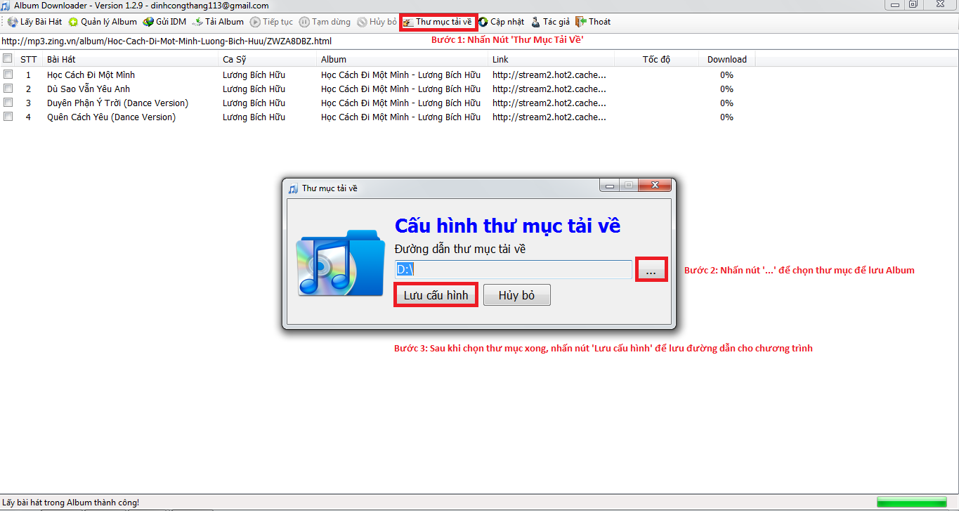 Hướng dẫn sử dụng Album Downloader