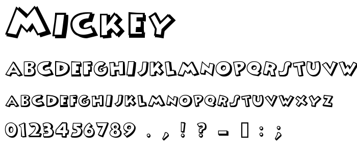 Mickey Mouse Font