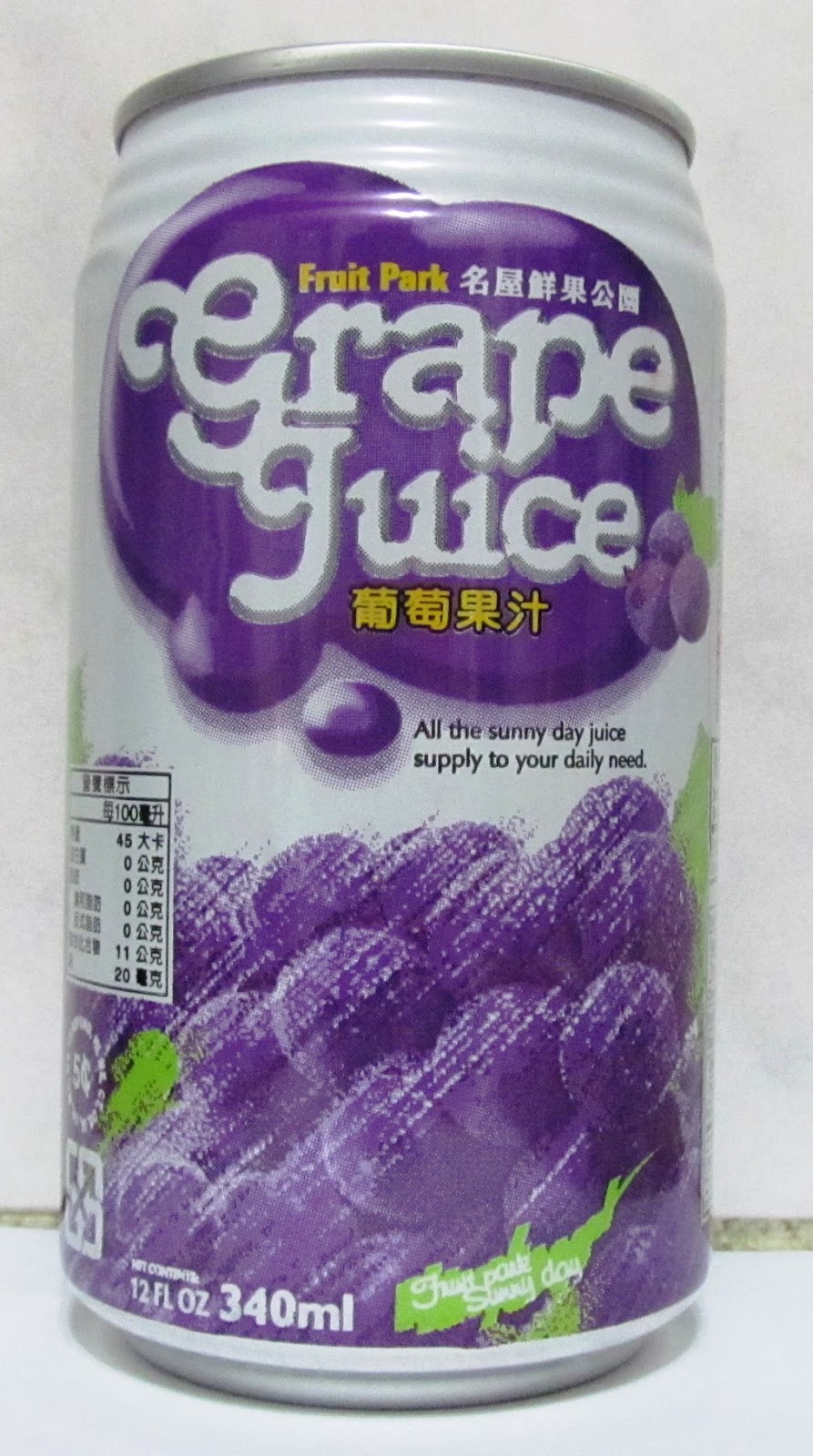 LATAS Y BOTELLAS COLECCIÓN: LATA GRAPE JUICE TAIWAN 2012