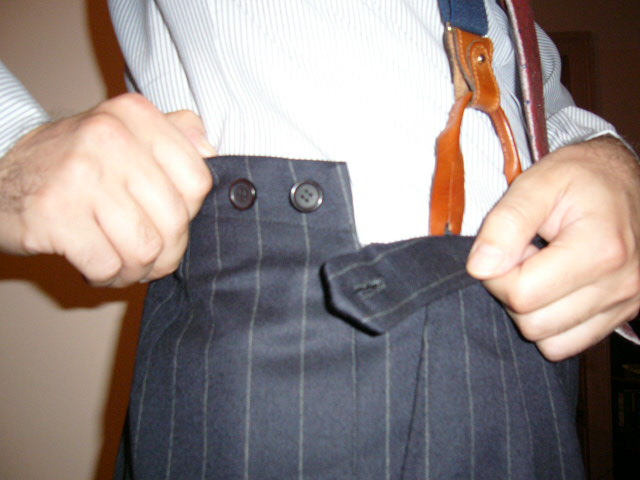 The Shoe AristoCat: Side adjusters on suit trousers - theme of the day