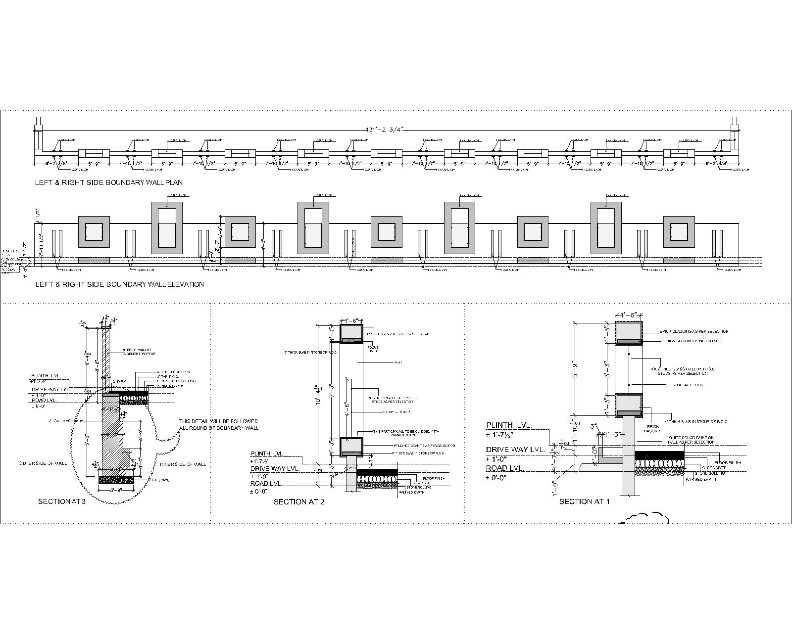 Sanidhya Design: Boundary wall detail