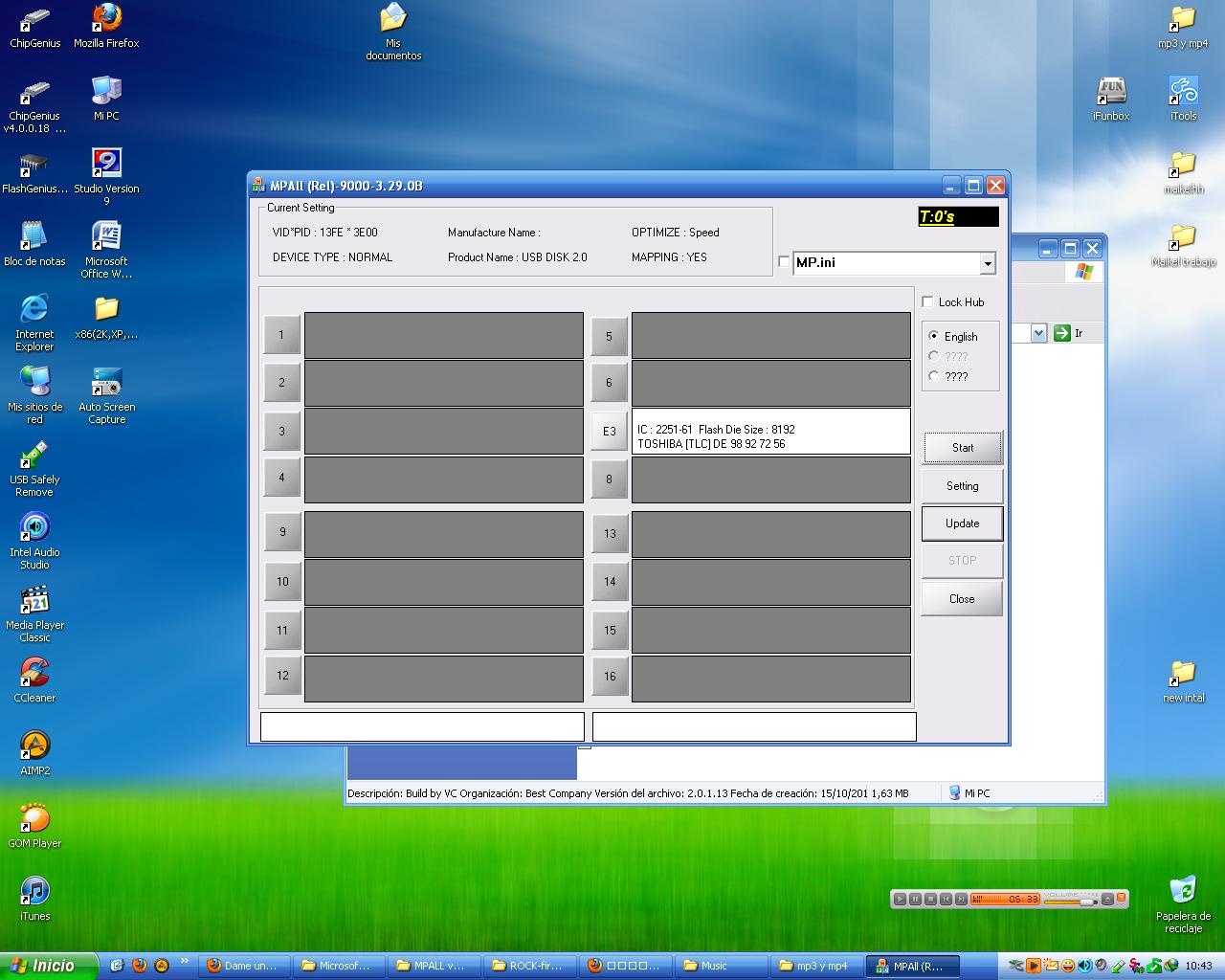 Reparación memorias flash (DATOS)