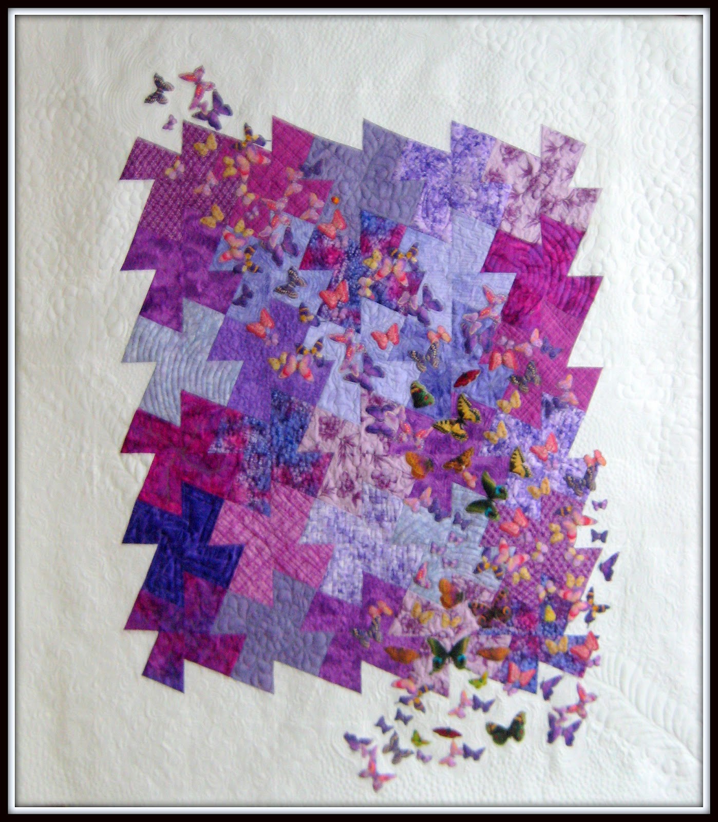 Mary Manson Quilts: Purple Butterflies finished - Quilt #100!