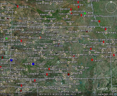 The Latest Worldwide Meteor/Meteorite News: Kansas Meteorites Map