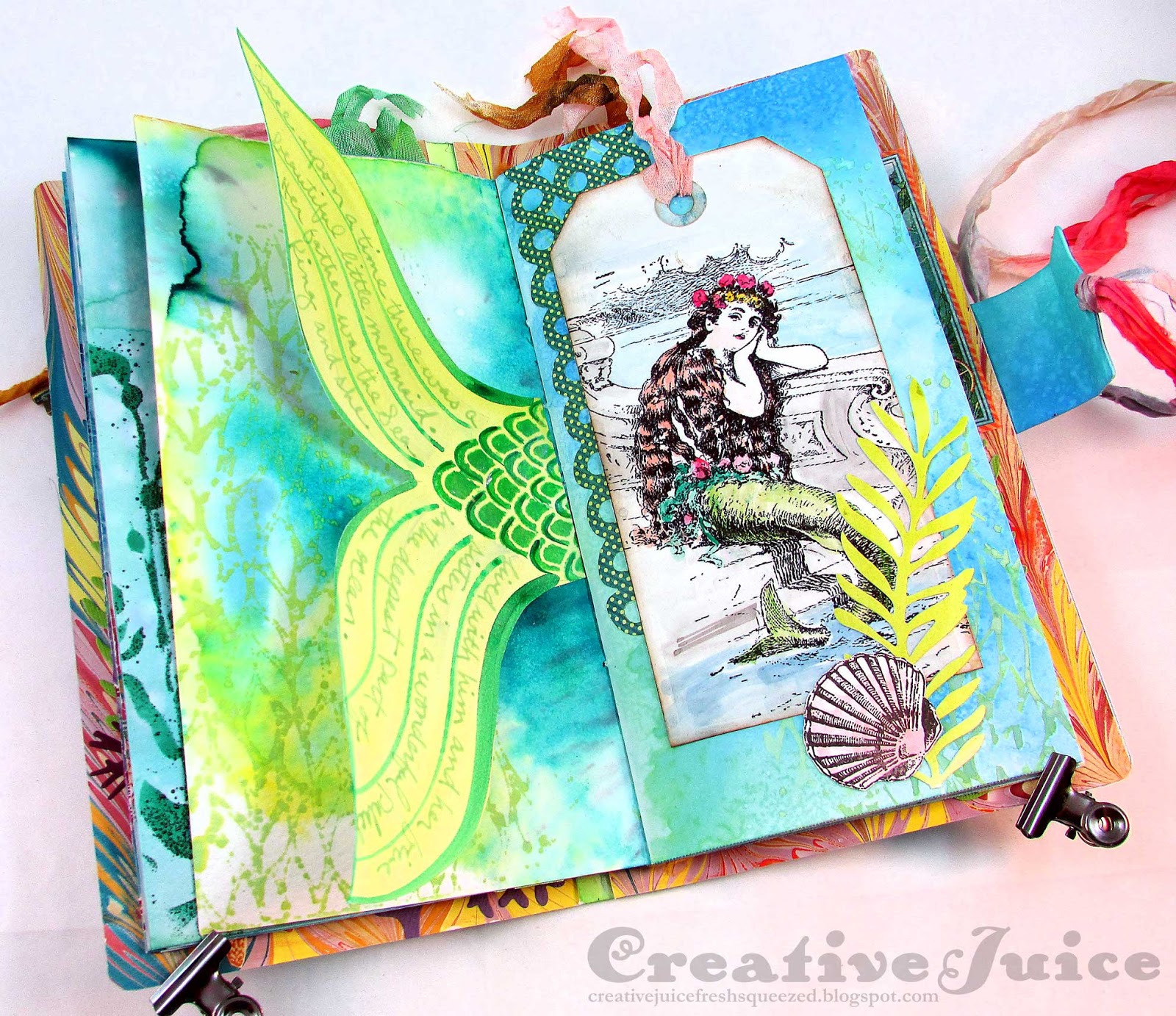 Creative Juice: July Journals with Eileen Hull – Be A Mermaid