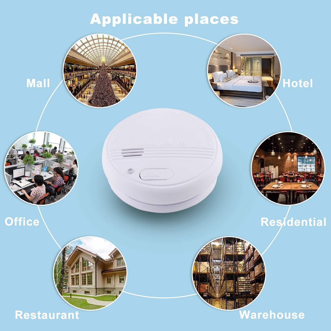 Detector de Humo Óptico con Sensor Fotoeléctrico KingDun