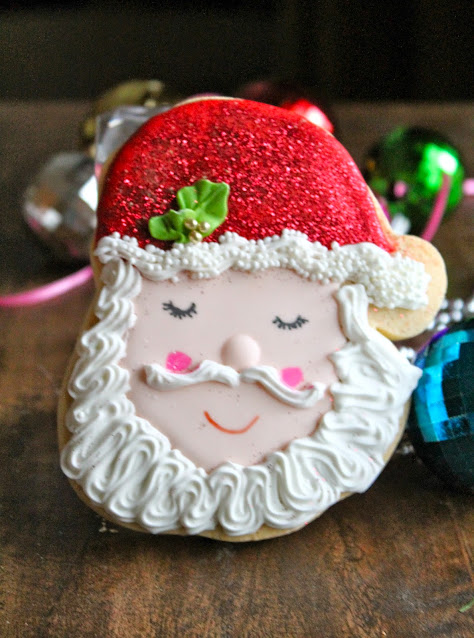 Como decorar una galleta de cara de Santa Claus- Santa Claus cookie ...