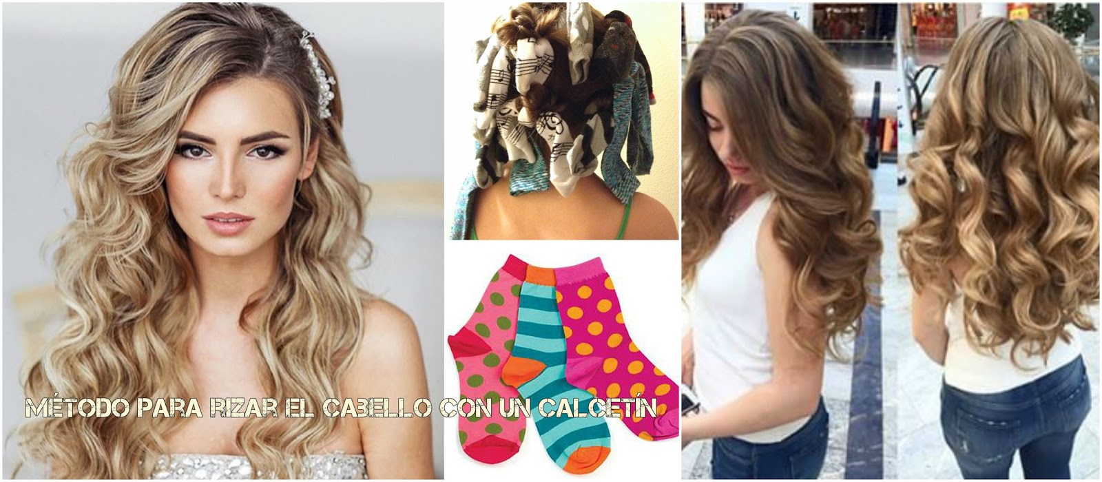 Aprende cómo rizar tu cabello con unos calcetines ~ Belleza y Peinados