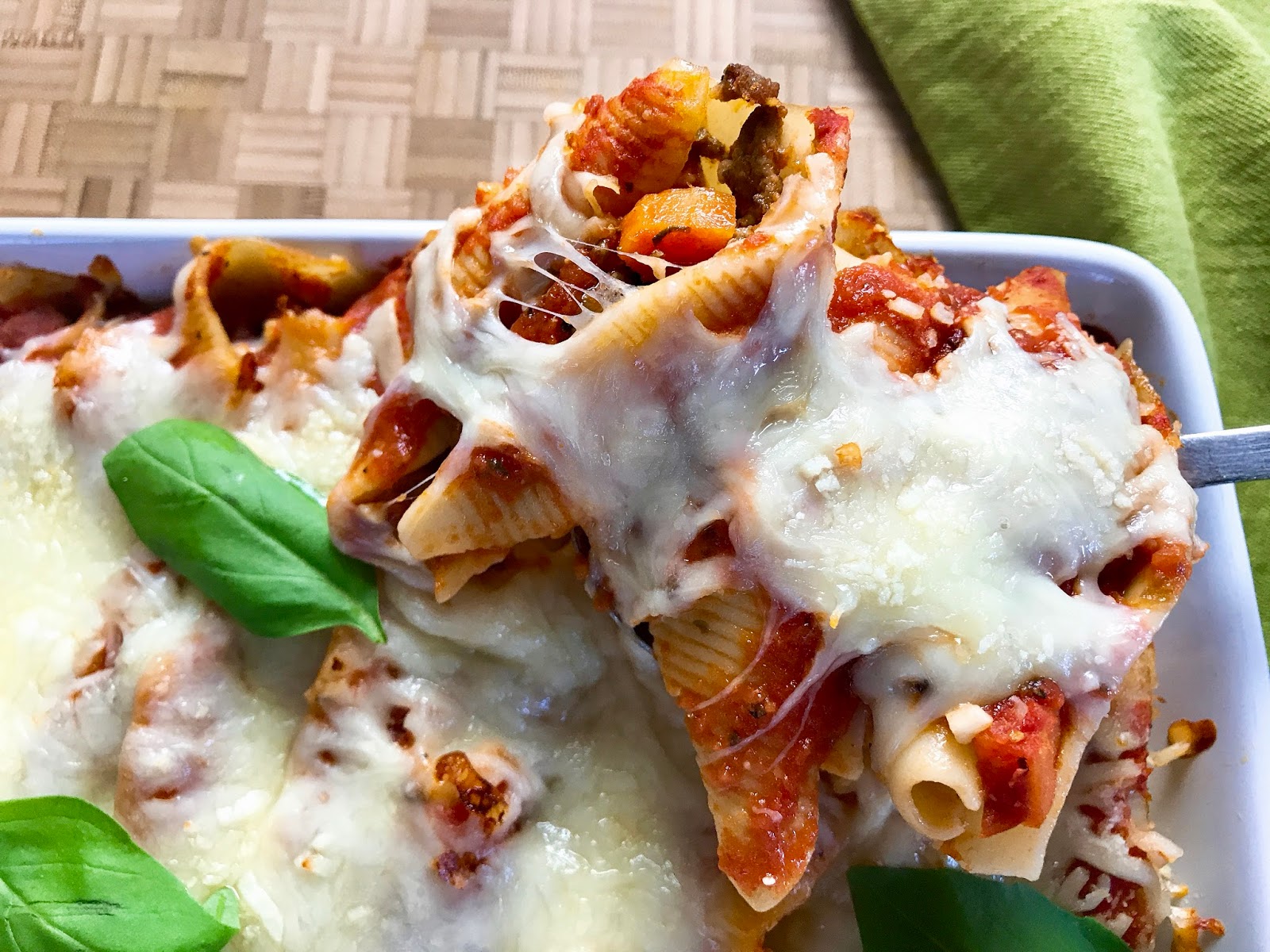 Meaty Stuffed Shells (with Carrots!)