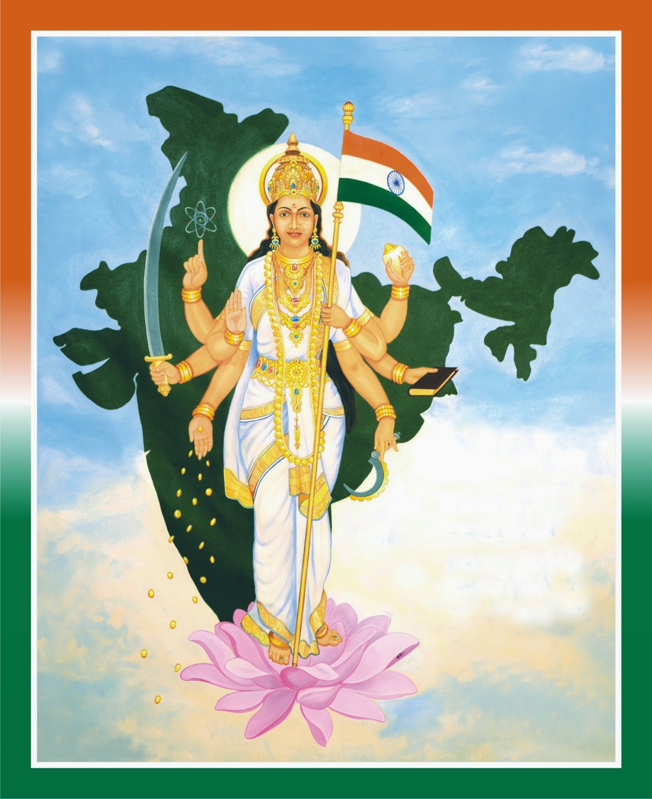 Gods-Leaders-Images-Drawings: Bharat Mata