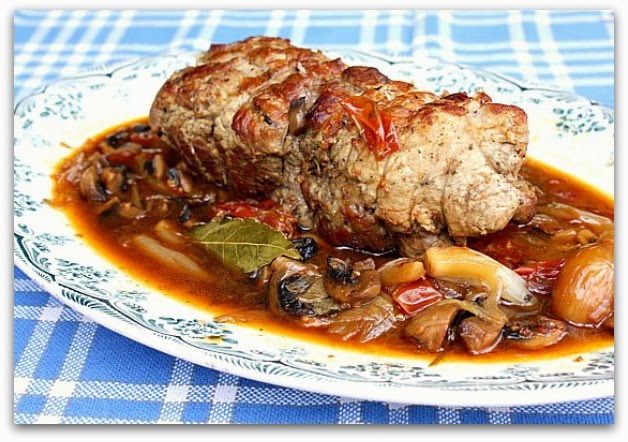 Un dimanche a la campagne: Rôti de veau farci aux herbes du jardin