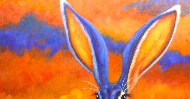 Original Southwest Art Jack Rabbit Painting by Theresa Paden