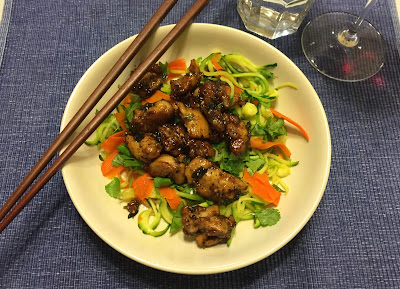 Southern Spoon: Kung Pao Chicken with Zucchini & Carrot Noodles