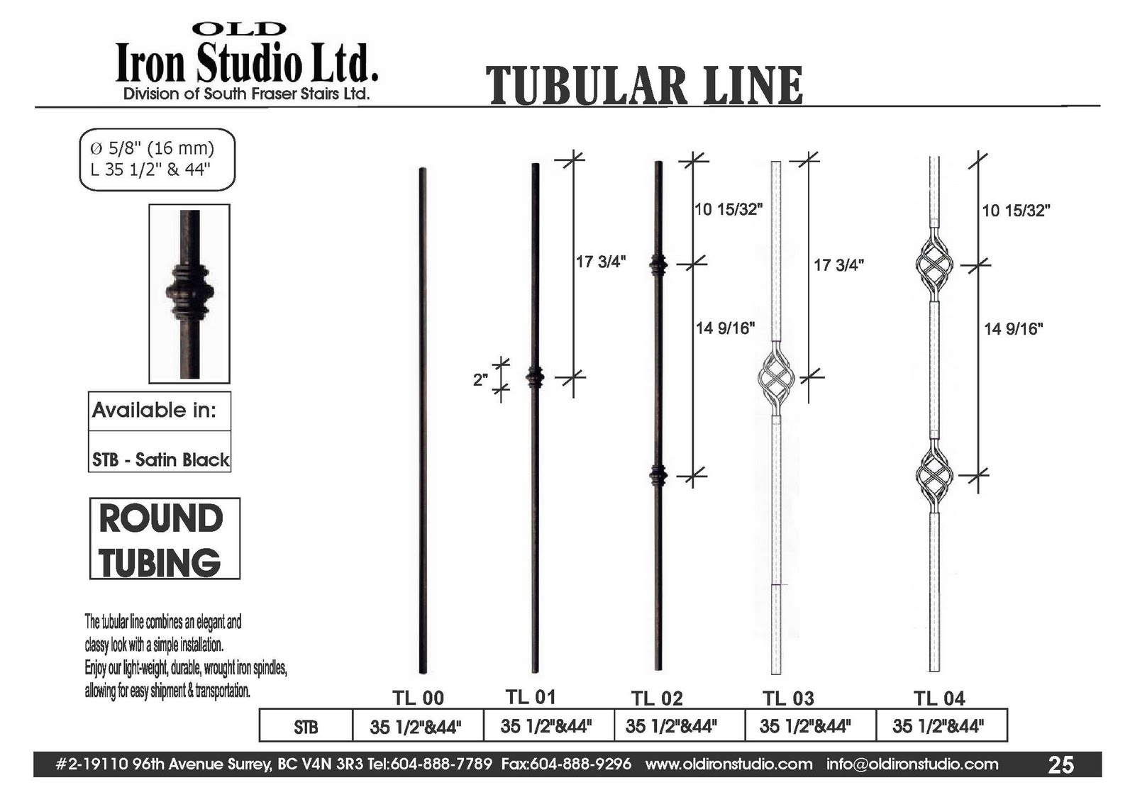 Old Iron Studio Ltd.: Tubular Line (round tube)