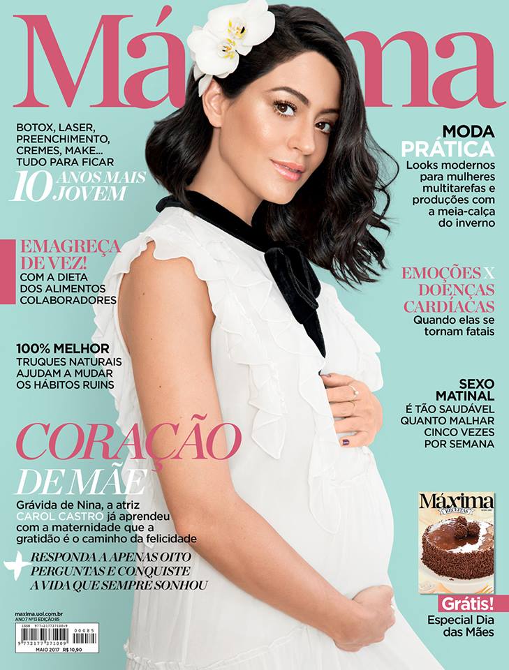 Coluna Blah: Carol Castro é capa da Revista Máxima do mês de Maio