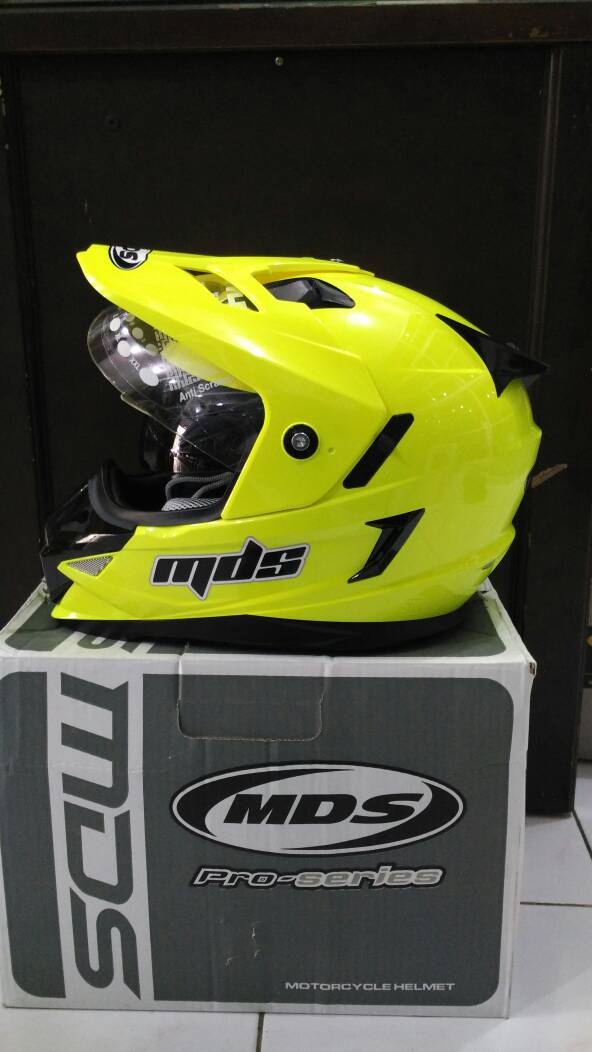 Helm Mds supermoto Super Pro solid - Oto Trendz
