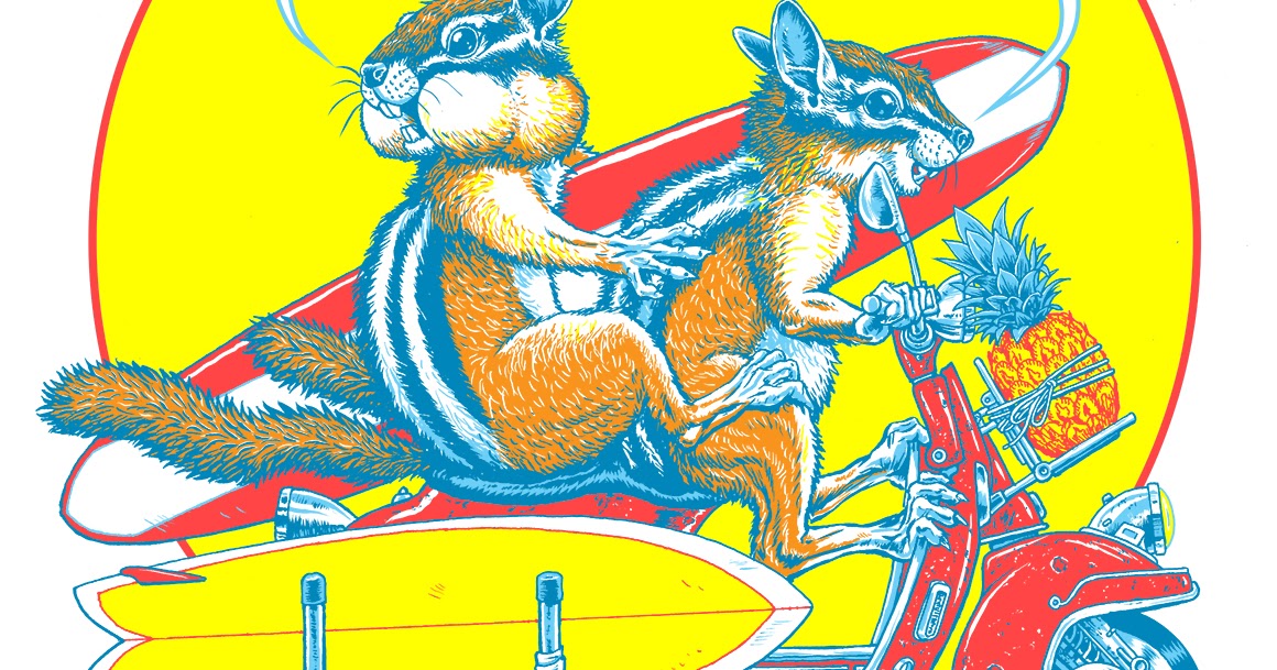 C.M.Butzer Comics & Illustration: Motor scooting' SURF CHIPMUNKS!