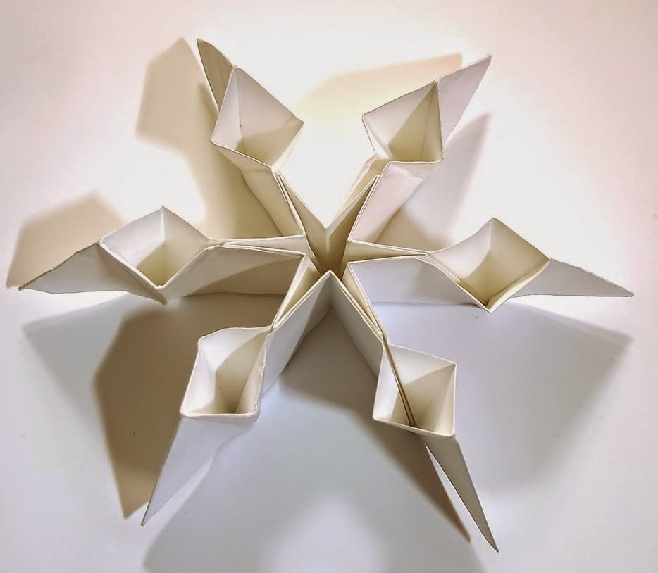 simple snowflake origami ~ art classes kids