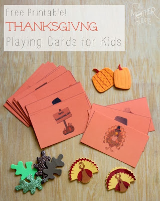 Thanksgiving Playing Cards Printable | Munchkins and Mayhem