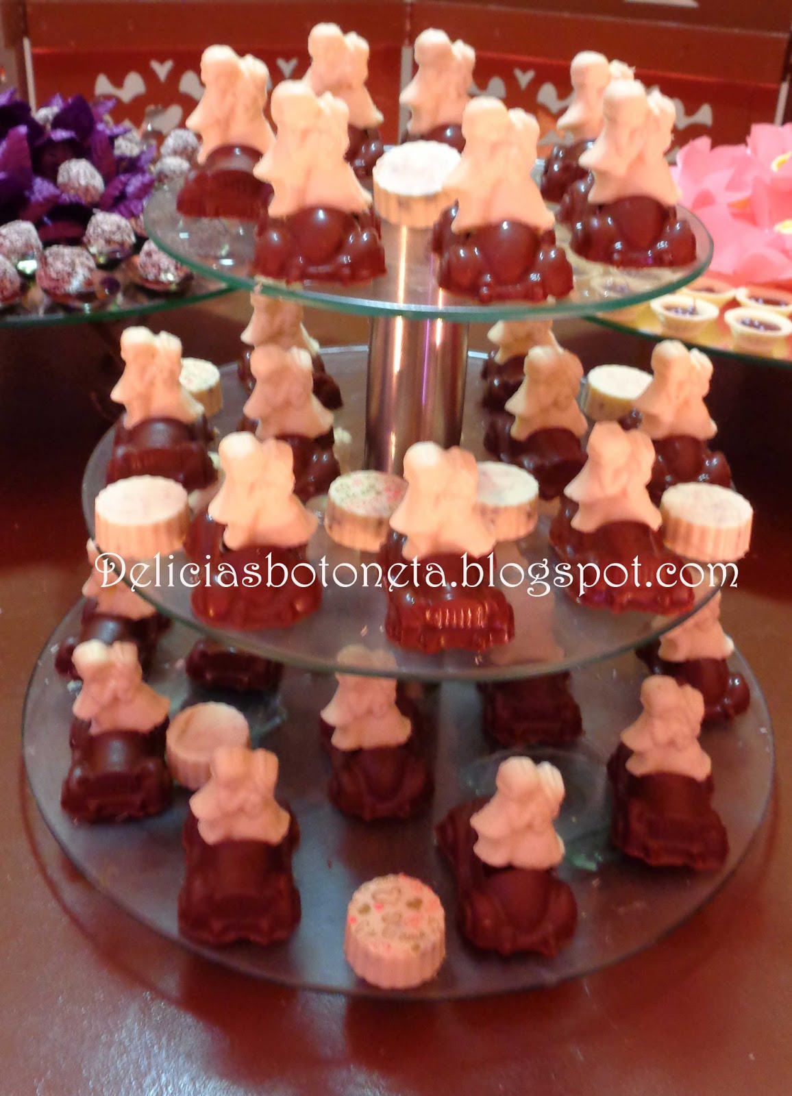 Chocolates Botoneta: Casamento Roxo e Rosa