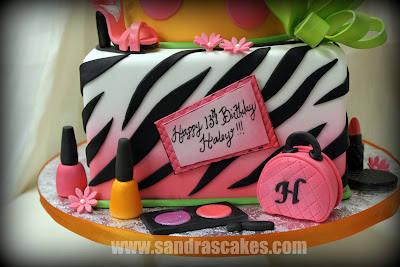 Fun and Colorful 13th Birthday Cake!