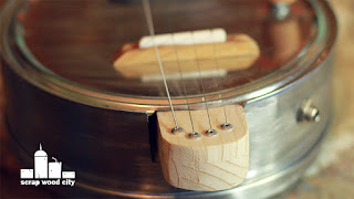 scrap wood city: DIY electric canjo guitar