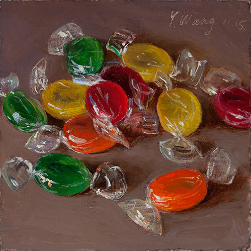 Wang Fine Art: hard candy still life food painting a day