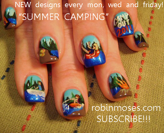 Nail Art by Robin Moses: M&M nails, retro skulls pink and black rose ...