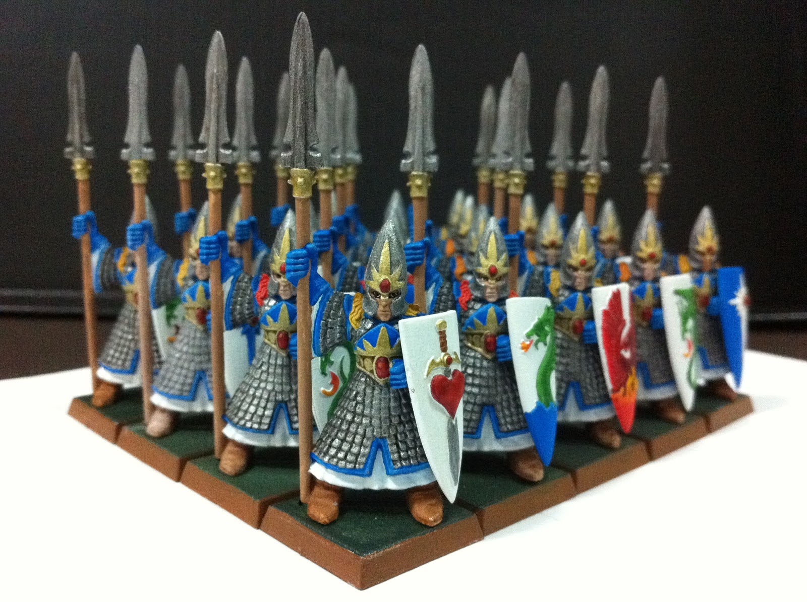 40kdom: 20 High Elf Spearmen - Completed