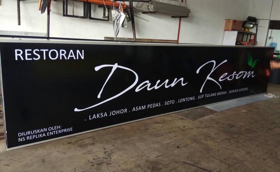 Signboard Murah: LED LIGHTBOX -Jimat Elektrik Restoran Daun Kesum ...