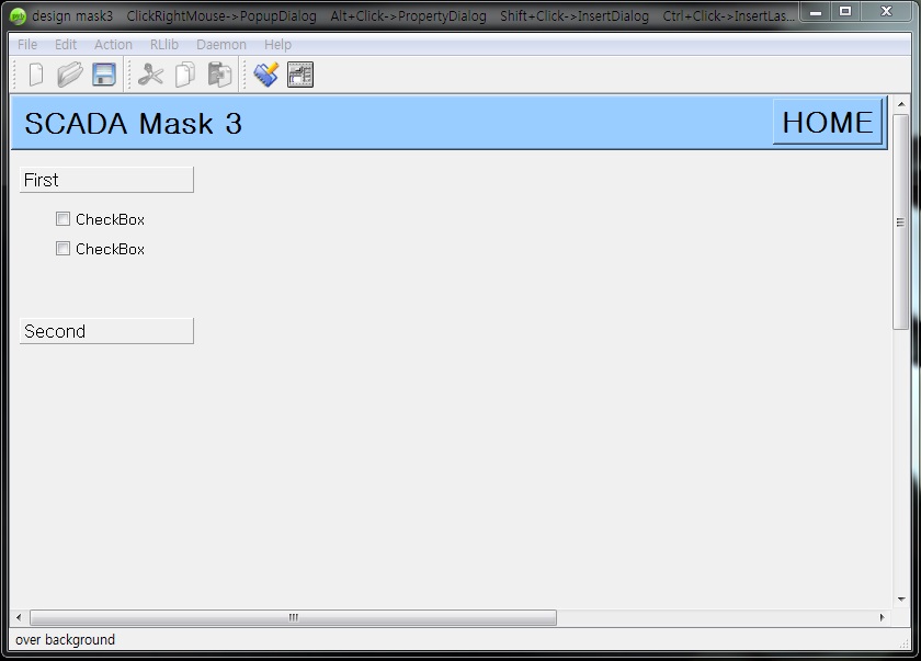 pvbrowser (opensource SCADA) 정리: pvdevelop 프로젝트 -UI 편집 방법 - Toolbox 위젯 사용법