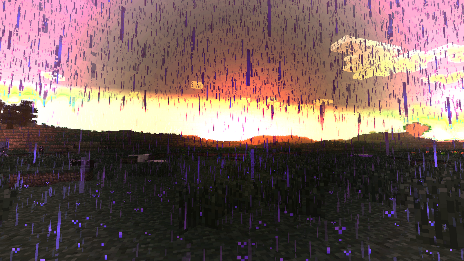 d74g0n's Minecraft Pixel Sun: Minecraft Trippy Sunset HD Wallpaper