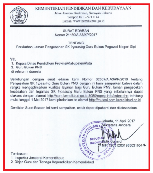 Cara Mudah Cek SK Inpassing & Penyetaraan GBPNS (Guru Bukan PNS ...