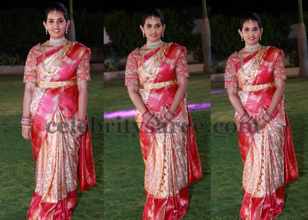 Preethi Wedding Saree - Saree Blouse Patterns