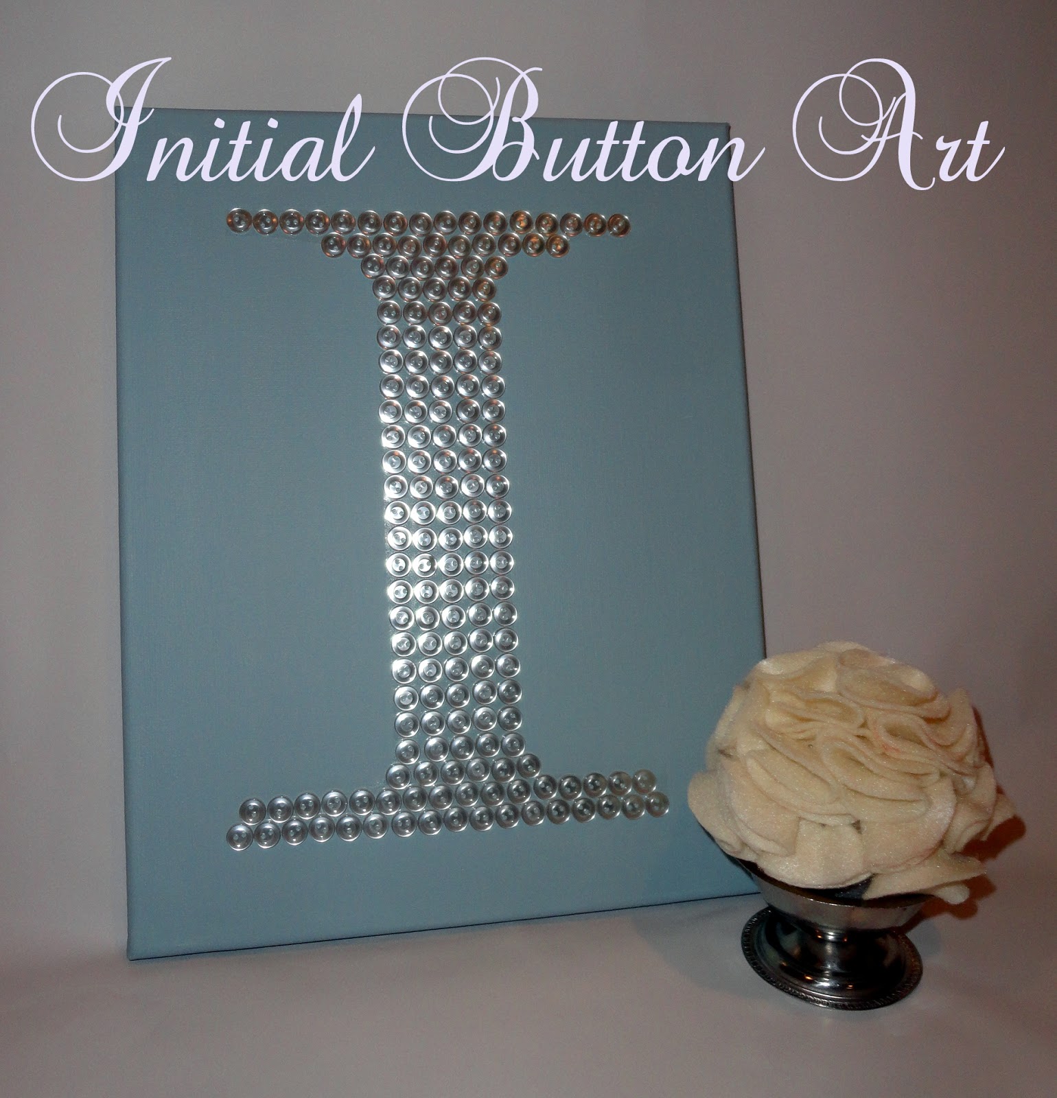 Silhouette adhesive sheet Initial button art