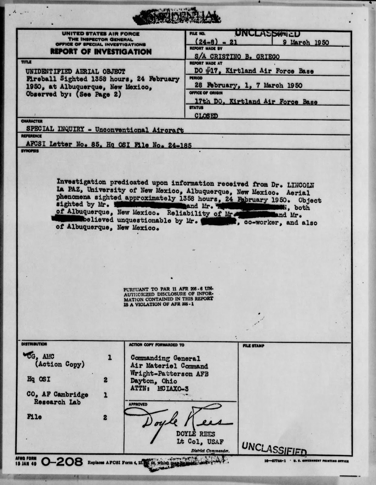 Paul Parducci's Blog-: Interested in UFO's? Then the Project Blue Book ...