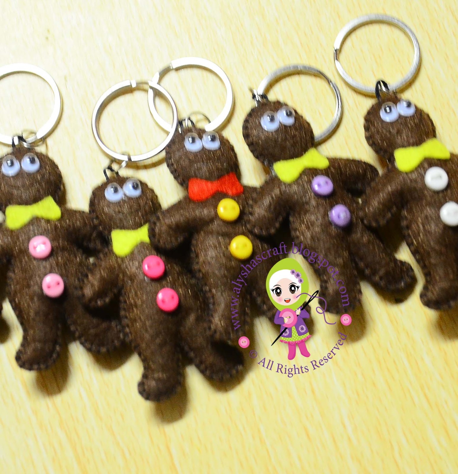 Gingerbread man keychain.. | Alysha's Craft