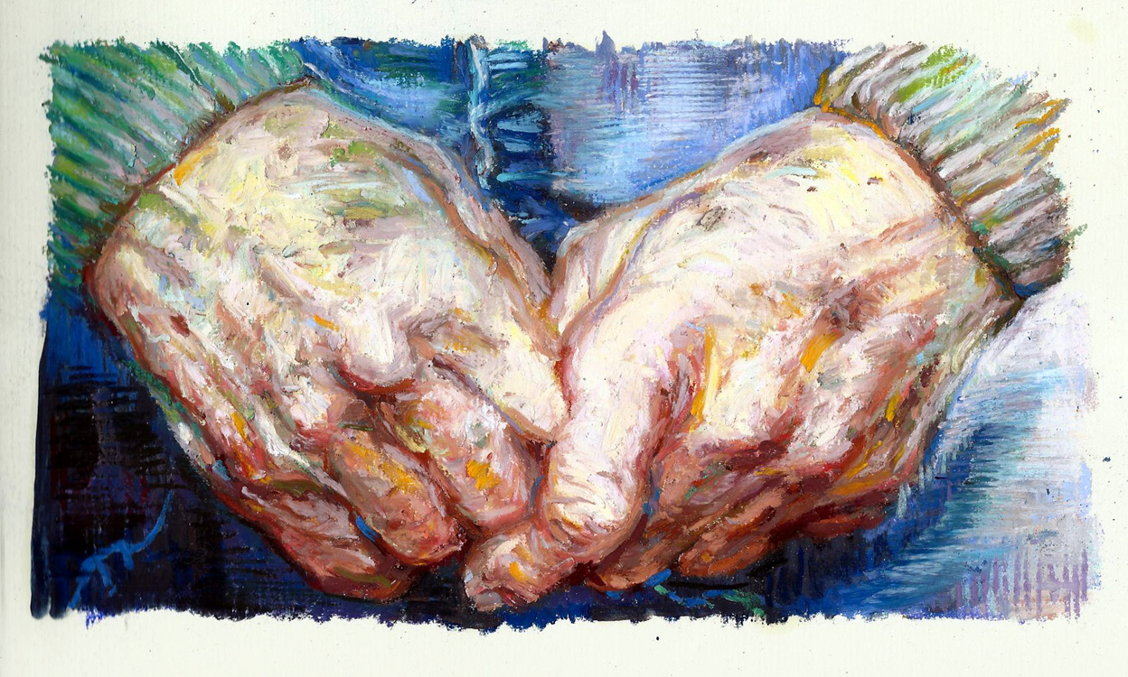 Artist Cameron Hampton: Hands Study