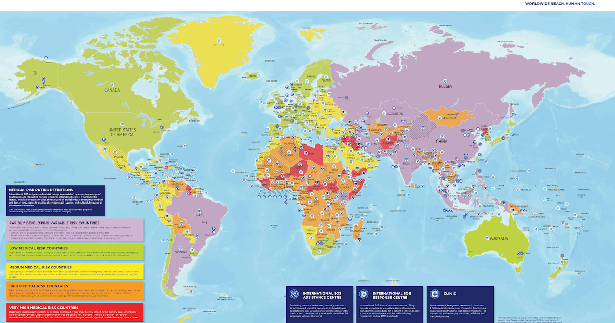 Travel Risk Map (2017) - Vivid Maps